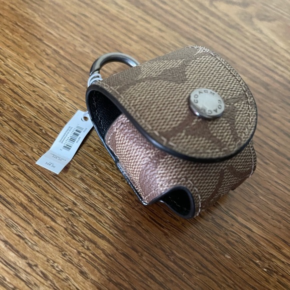 Coach | Other | Coach Wireless Earbud Case Bag Charm In Signature ...